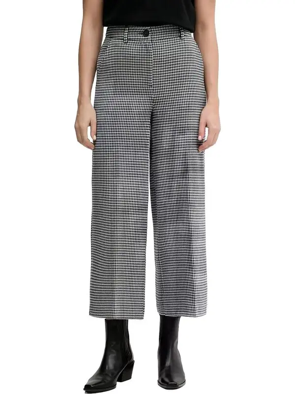 BENETTON Houndstooth Trousers - Grey