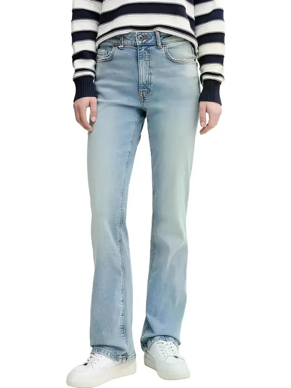 BENETTON Logo Patch Denim Jeans - Blue
