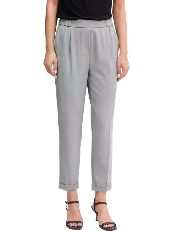 BENETTON Elastic-waistband Trousers - Grey