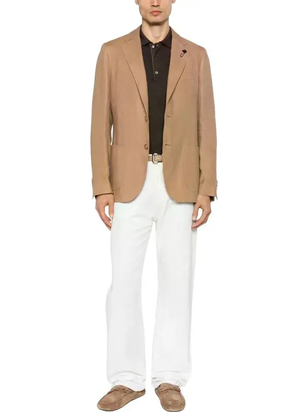 LARDINI Single-breasted Blazer - Brown