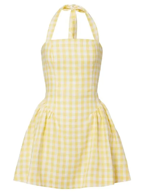 Faithfull The Brand Venza Linen Mini Dress - Yellow