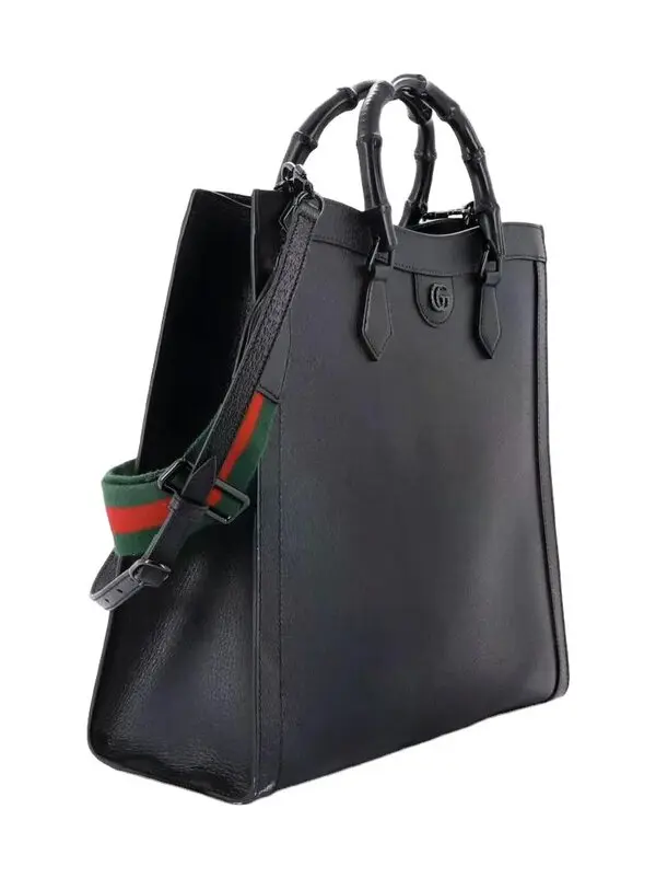 Gucci Diana Large Tote With Bamboo Handle - Black