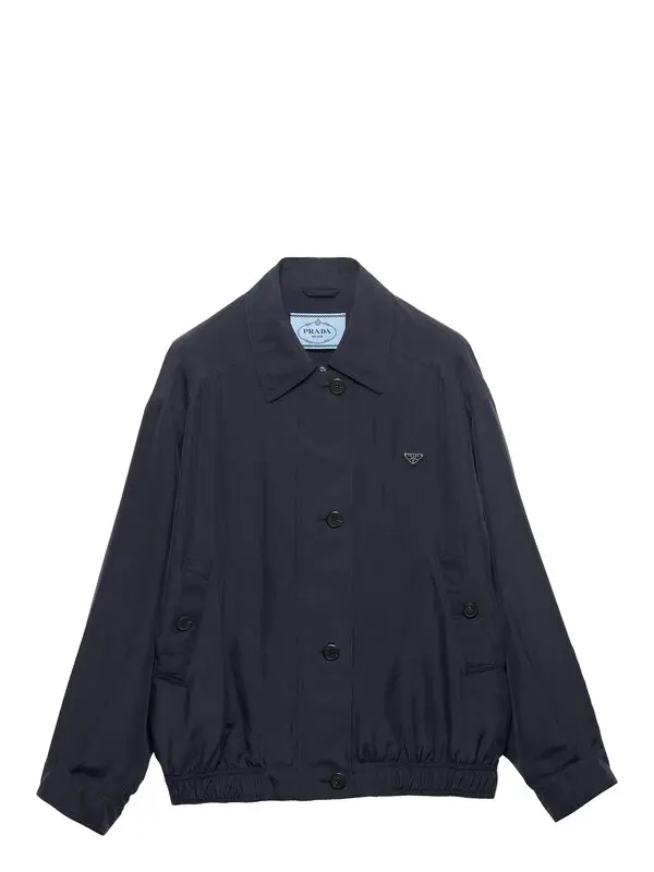 Prada Silk Bomber Jacket - Blue