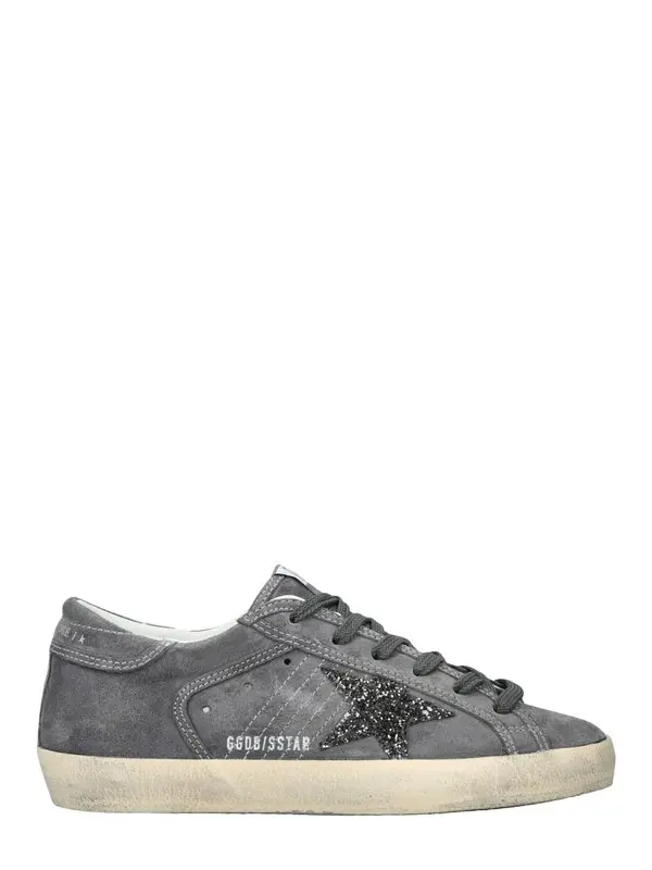 GOLDEN GOOSE Suede Super Star Sneakers - Grey