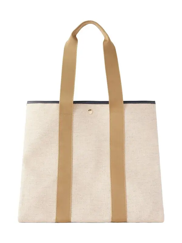 Rue De Verneuil Traversée Large Linen Tote - Neutrals