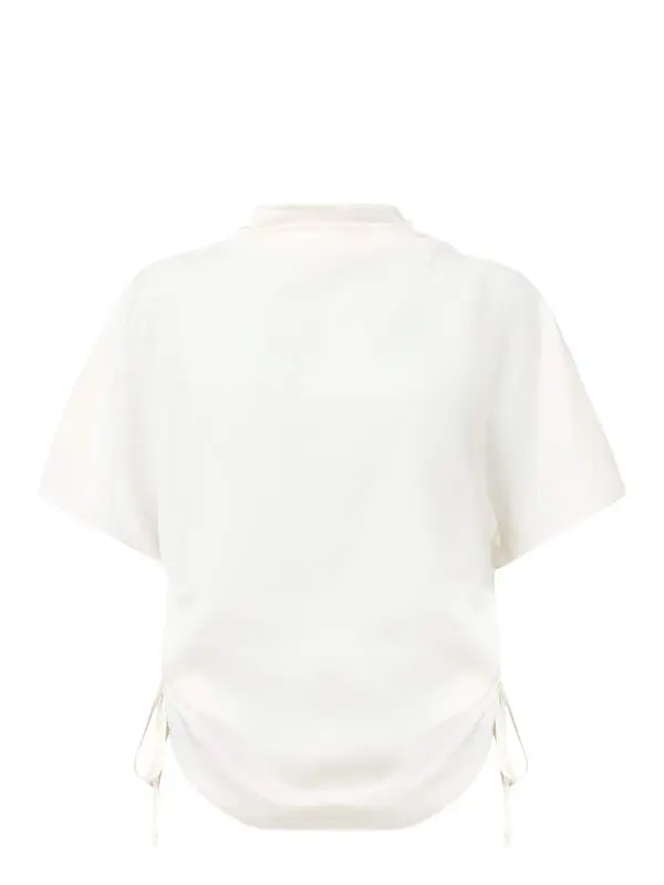 ALLSAINTS Leslie Draped Top With Adjustable Drawstrings - White