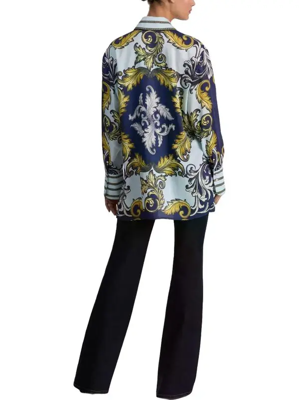Alice + Olivia Baroque Print Shirt - Blue
