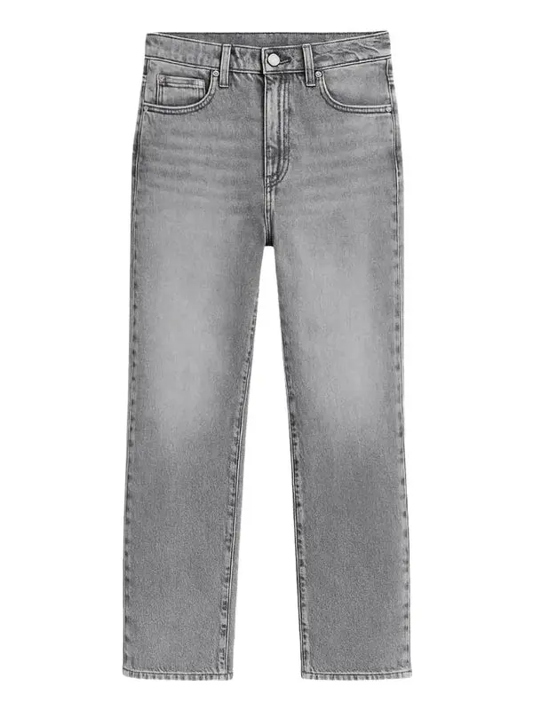 THE FRANKIE SHOP Cotton Straight Leg Jeans - Grey