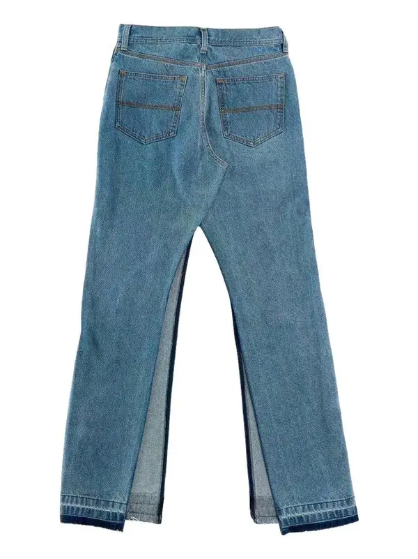 BETTTER Denim Maxi Skirt With Frayed Hem - Blue