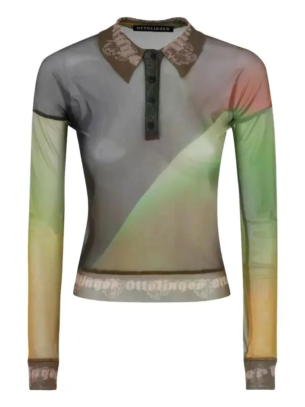 Ottolinger Mesh Panel Polo Shirt - Multicolour