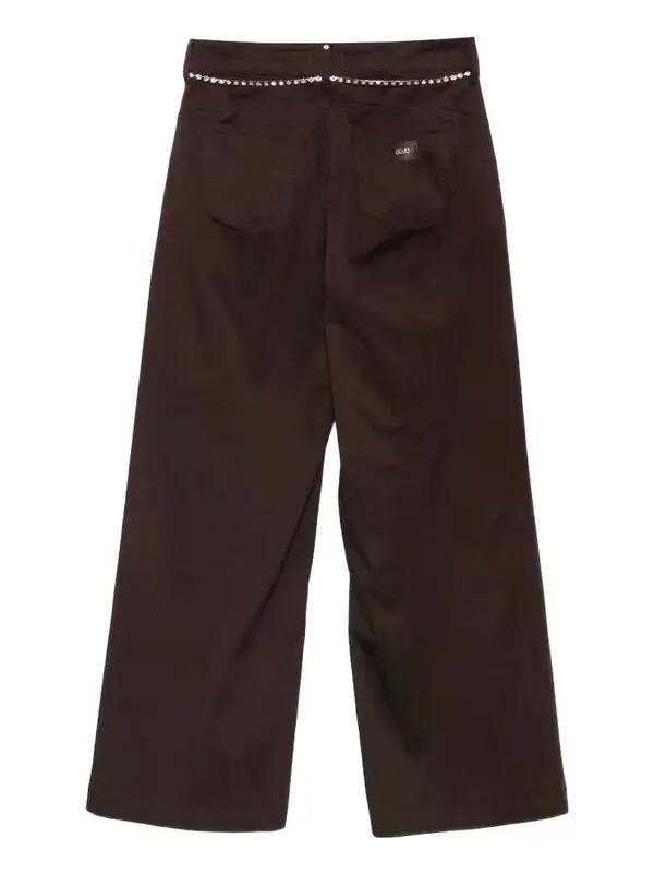 Liu Jo Zip Cropped Trousers - Brown