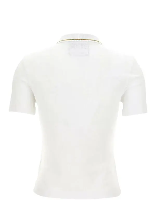 Versace Embroidered Polo T-shirt - White