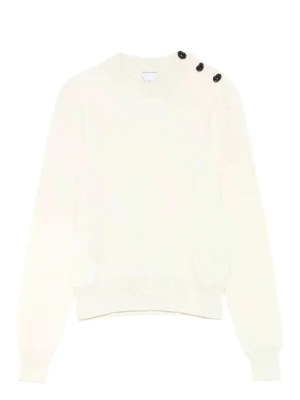 Bottega Veneta Button Detail Wool Sweater - Neutrals