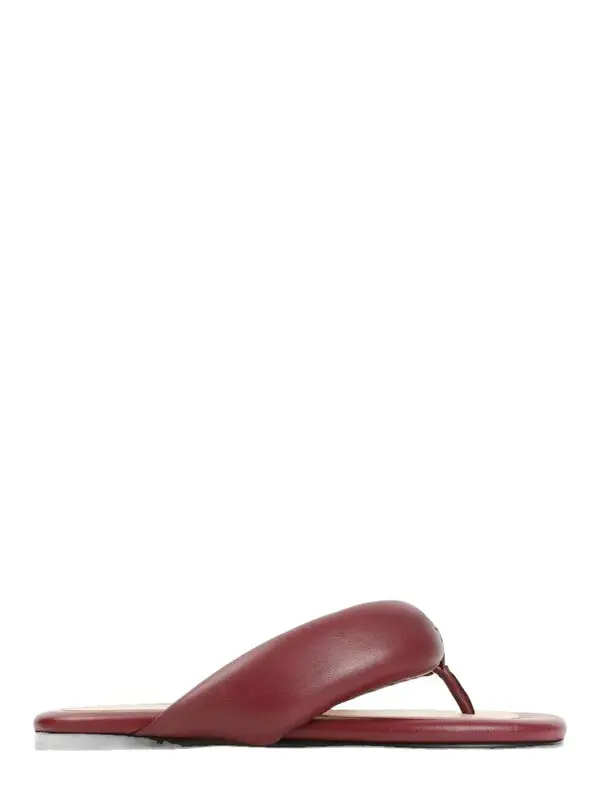 Carven Leather Thong Sandals - Red