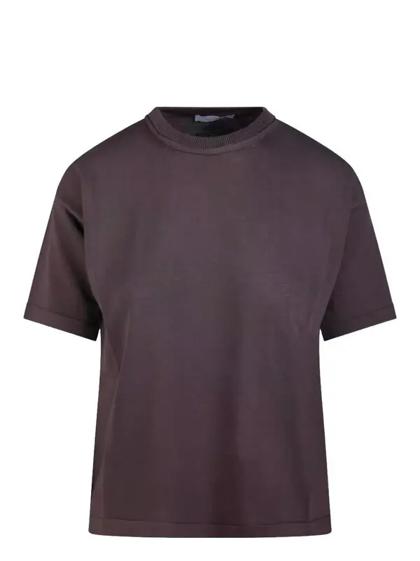 DANIELE FIESOLI Ribbed Knit T-shirt - Grey