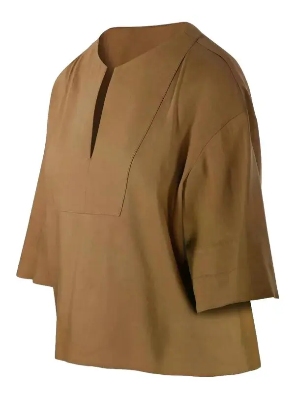 Max Mara V-neck Short-sleeve Top - Neutrals
