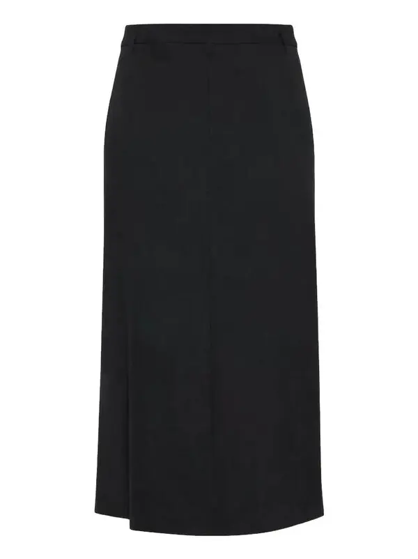 THE ROW High-waisted Midi Skirt - Black