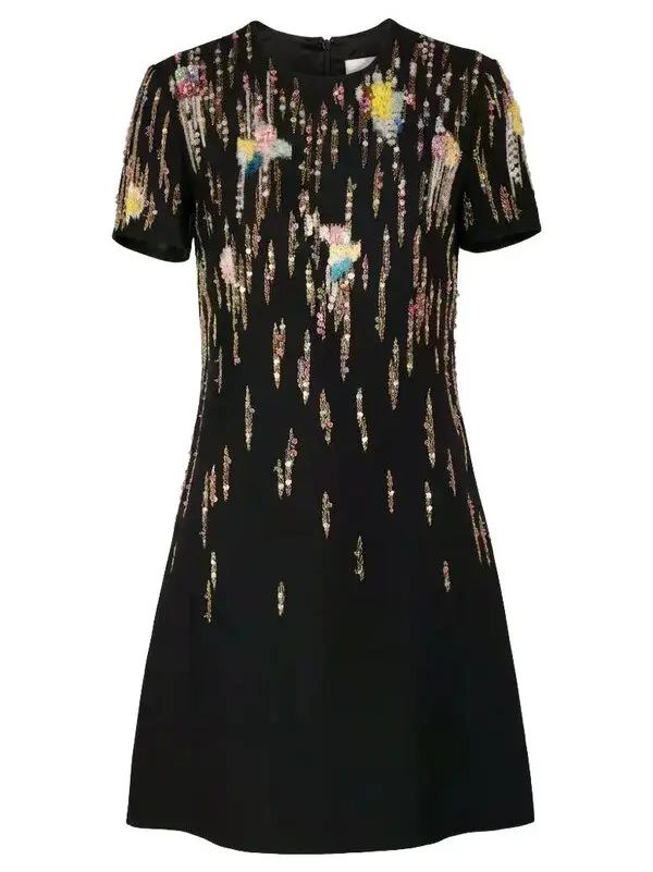 Valentino Garavani Sequin-embellished Mini Dress - Black