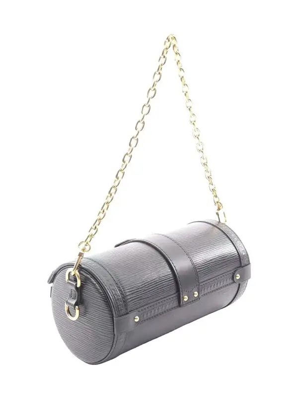 LOUIS VUITTON 2000-2026 Epi Papillon Trunk Satchel - Black