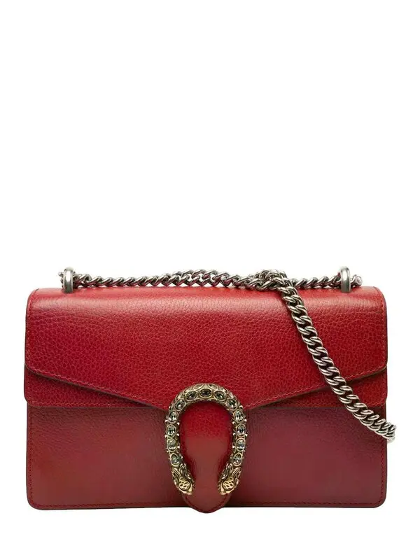 Gucci Leather Dionysus Shoulder Bag - Red