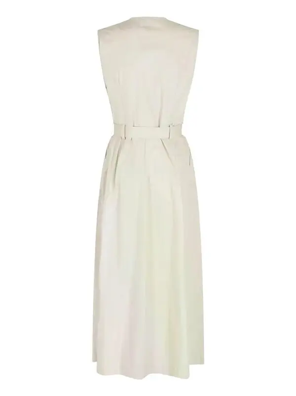 Woolrich V-neck Belted Midi Dress - Neutrals