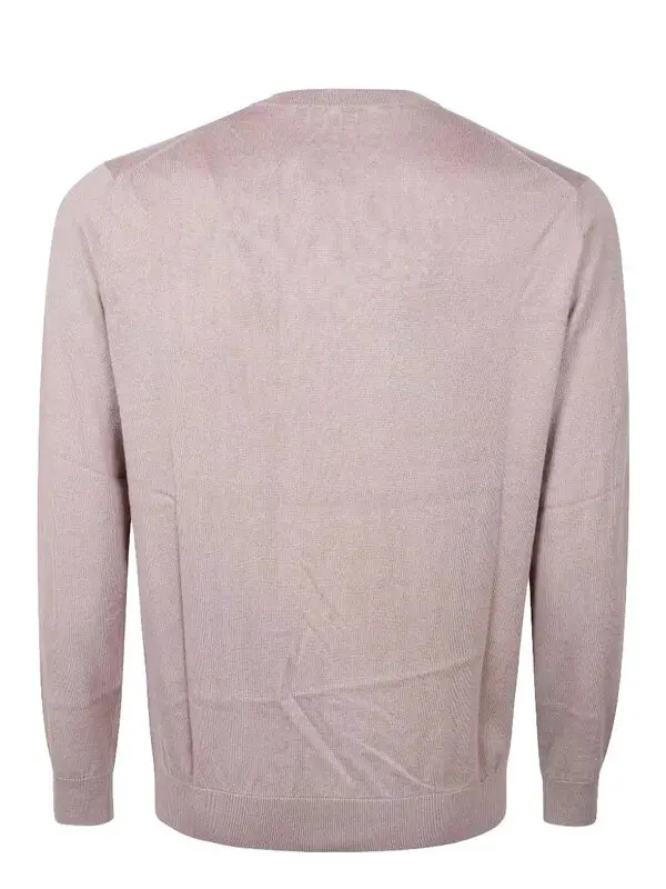 BALLANTYNE Argyle Pattern Knit Sweater - Neutrals