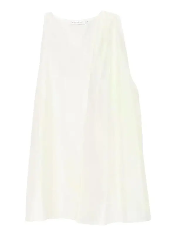 VIKTORIA CHAN Cilla Draped Sleeveless Top - Neutrals