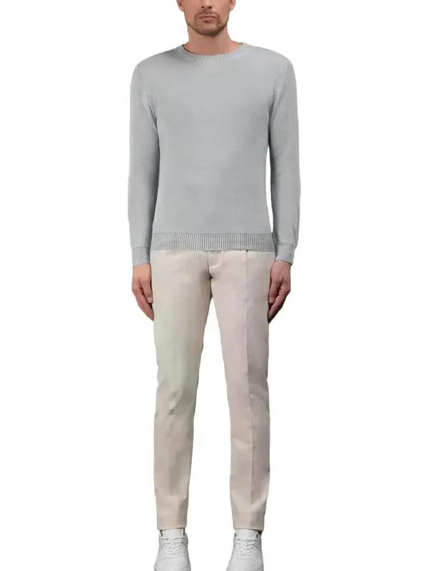 MOORER Orvieto Crew Neck Sweater - Grey