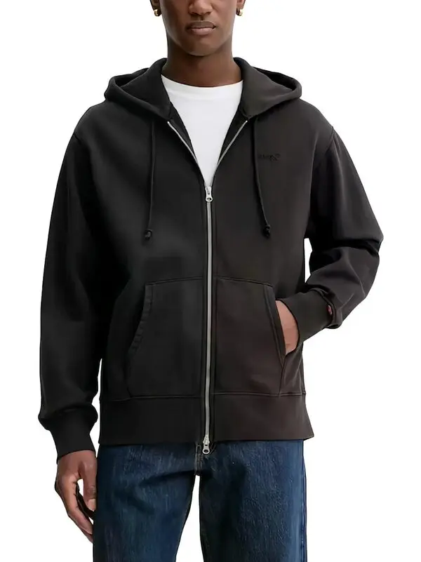 LEVI'S Logo-detail Zip-up Hoodie - Black