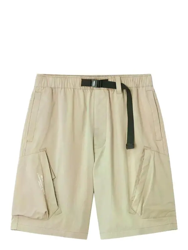 FINGERCROXX Cargo Shorts With Elasticated Waistband - Neutrals