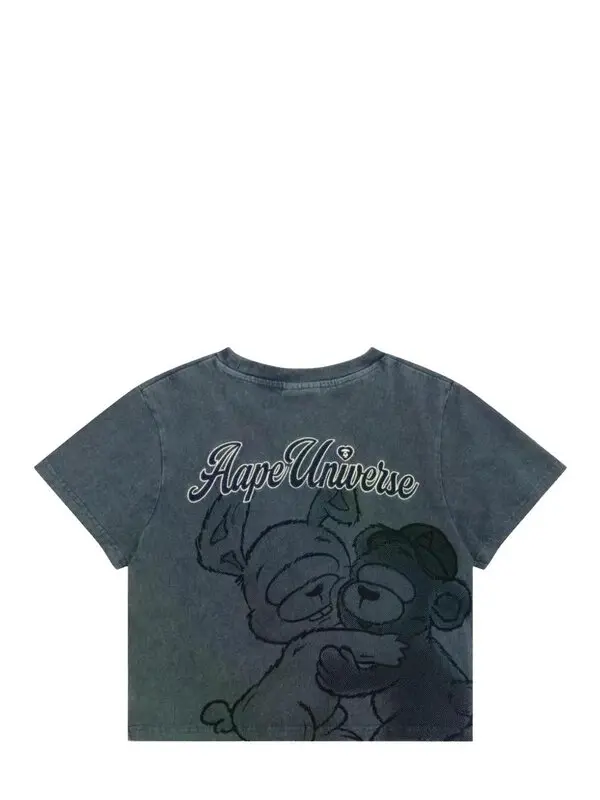 AAPE BY *A BATHING APE Graphic Appliqué T-shirt - Blue