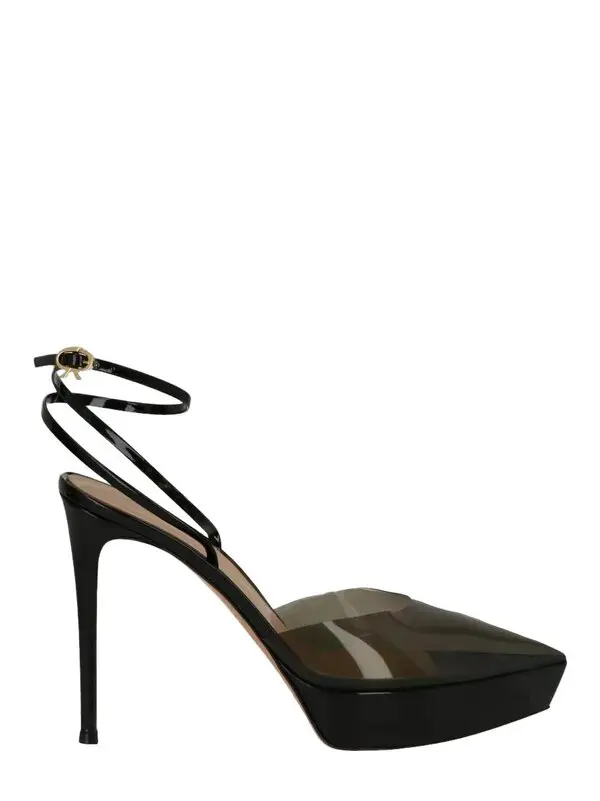 GIANVITO ROSSI Ankle Strap Platform Pumps - Black