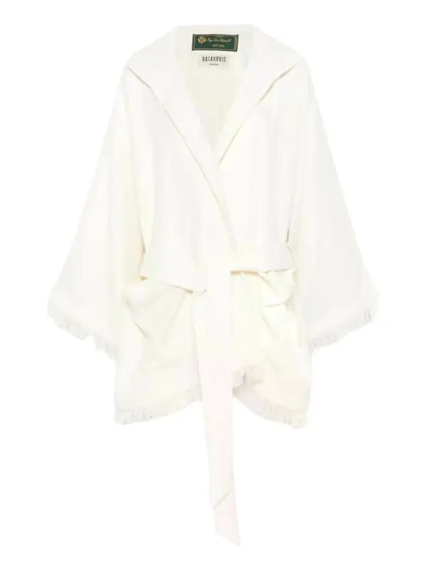 BATAKOVIC Fringed Pocket Coat - Neutrals