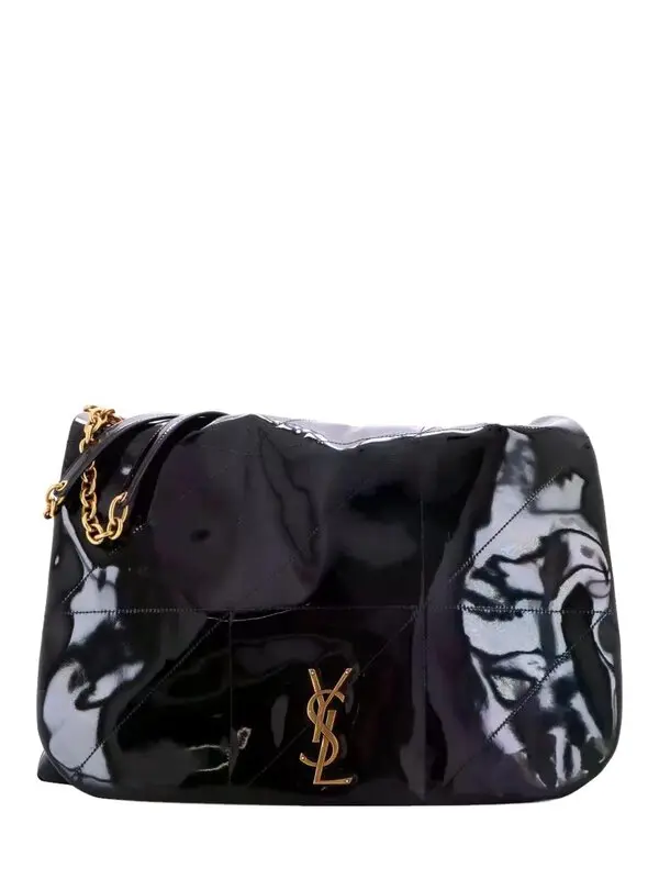 Saint Laurent Jamie 4.3 Quilted Patent Large Shoulder Bag - Black