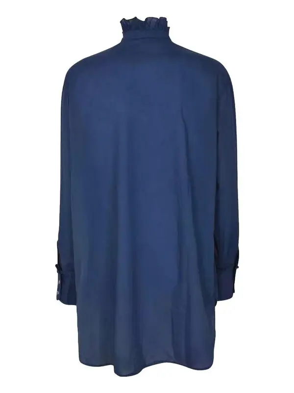 Massimo Alba Ruffled Blouse - Blue