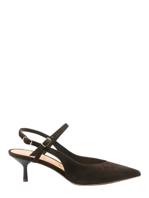 THE SELLER Marrie Suede Slingback Pumps - Brown