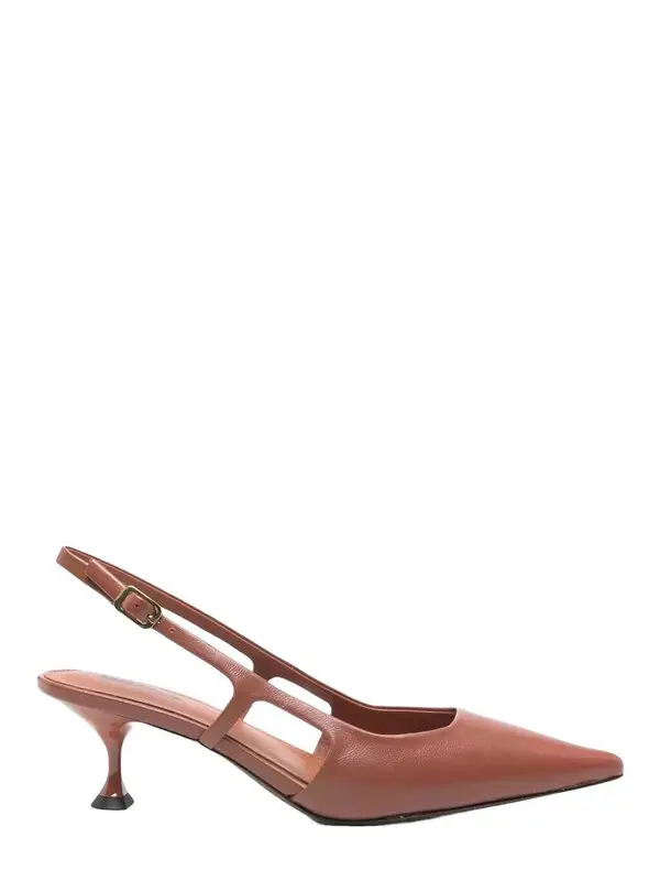 Lola Cruz Rhina Pointed-toe Slingback Pumps - Brown