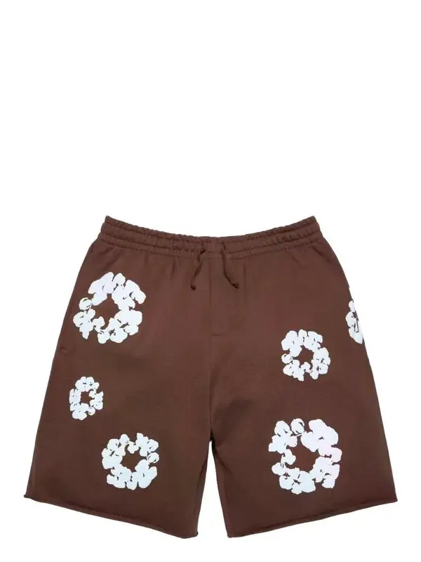 DENIM TEARS Floral-print Shorts - Brown