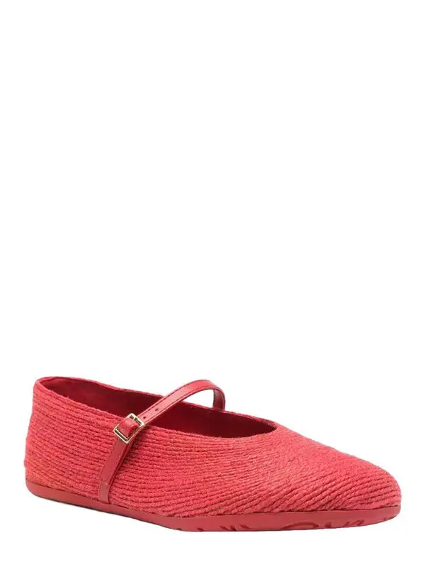 PALOMITAS BY PALOMA BARCELÒ Raffia Ballet Flats - Red