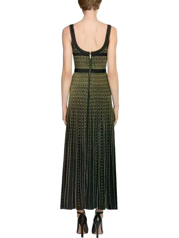 Elie Saab V-neck Midi Dress - Black