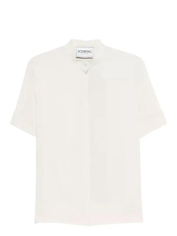 Iceberg Beige Collarless Shirt - Neutrals