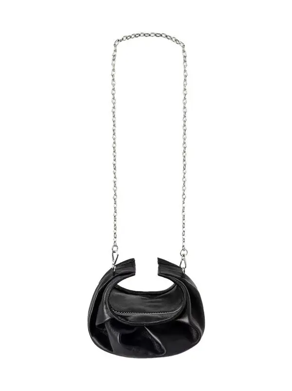 Gimaguas Leather Chain Bracelet Bag - Black