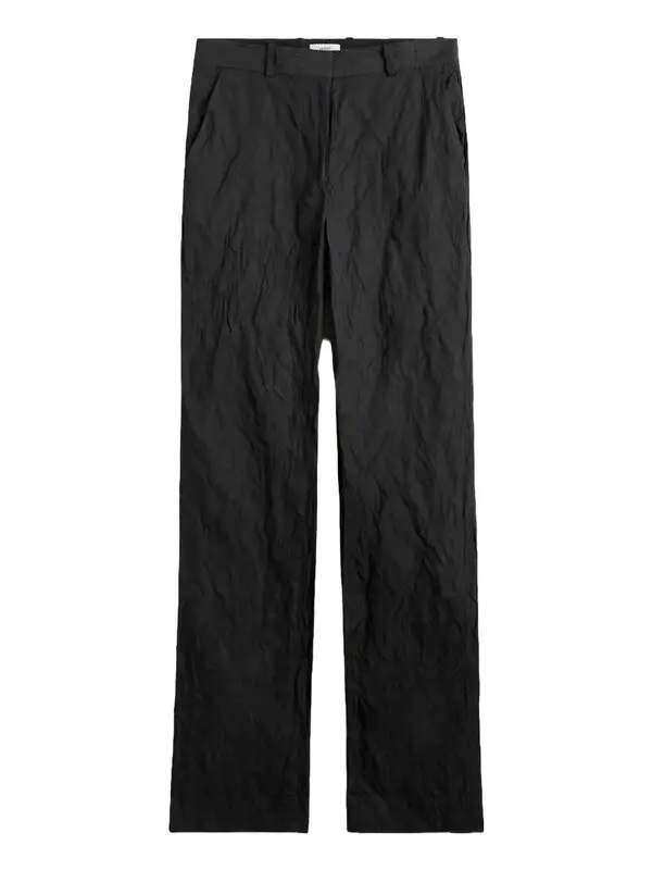 TOTEME Crinkled Effect Trousers - Black