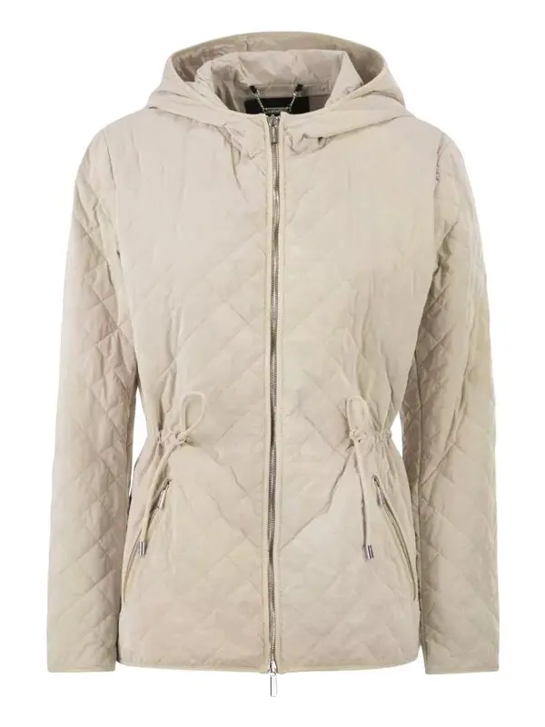 MOORER Hooded Quilted Jacket - Neutrals
