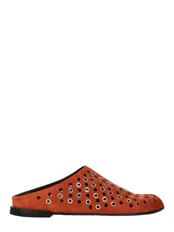 Premiata Eyelet Detail Mules - Orange