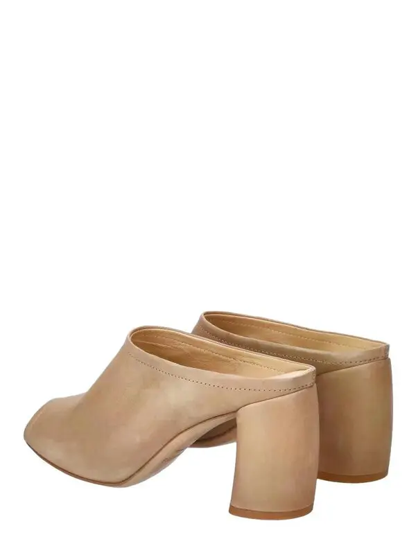 Premiata Peep-toe Block Heel Mules - Neutrals