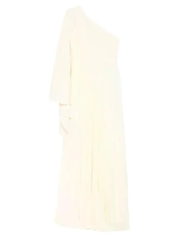 Solace London Maci Pleated One-shoulder Maxi Dress - Yellow