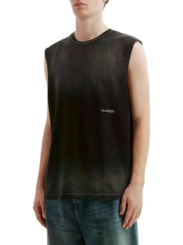 Izzue Crew Neck Sleeveless T-shirt - Black
