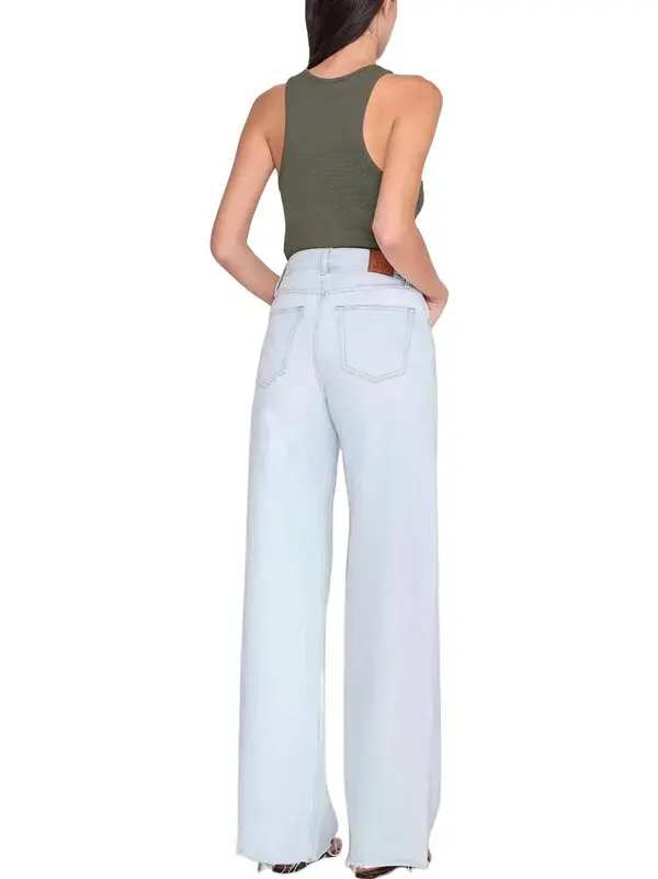 ANINE BING Cole Ribbed Tank Top - Green