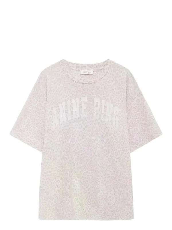 ANINE BING Cade Leopard-print T-shirt - Neutrals